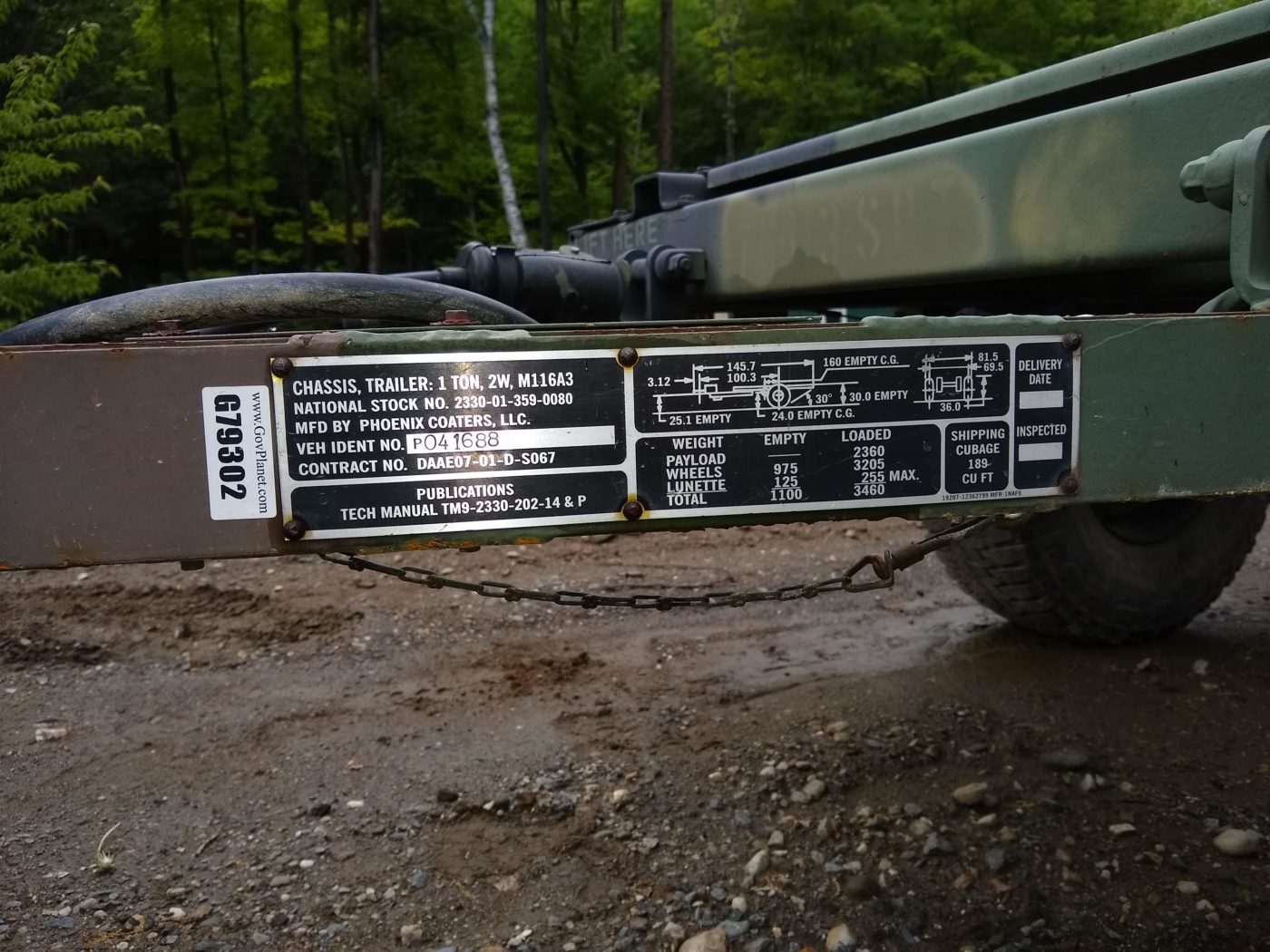 MEP802A - MEP803A M116A3 Flatbed Trailer with Surge Brakes, Hand Brakes ...